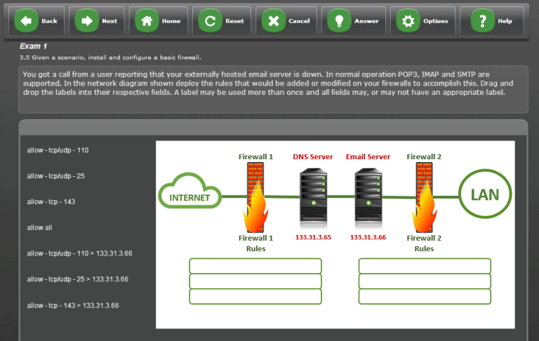 Example of CompTIA Network+ practice test - PBQ Example of CompTIA Network+ practice test - PBQ