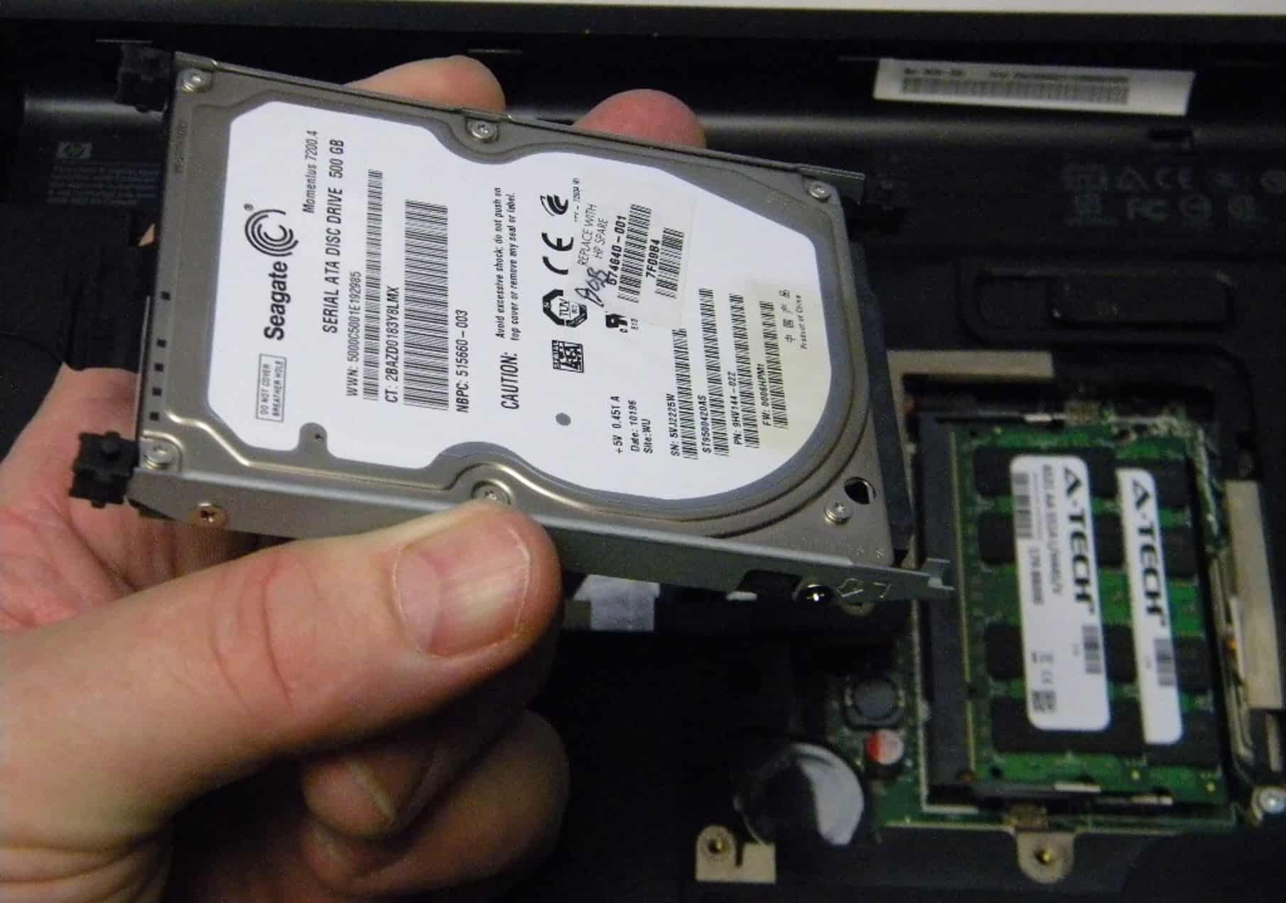 2.5″ HDD in assembly - CertBlaster
